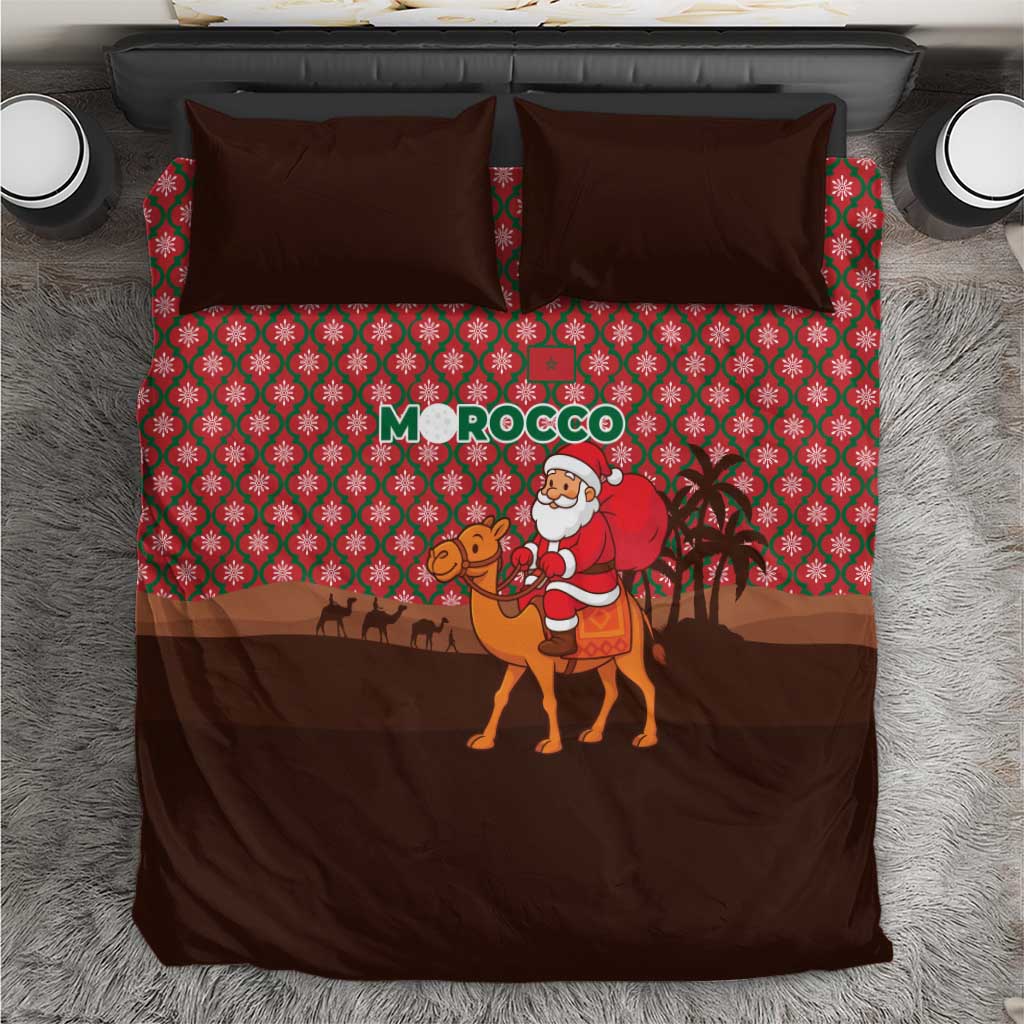Morocco Christmas Bedding Set Santa Claus Camel Caravan Desert Scene by ...