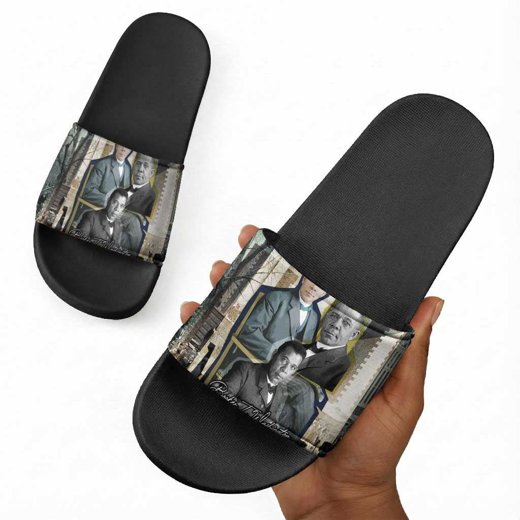 Booker T. Washington Slide Sandals Historic Portrait Collage Civil ...