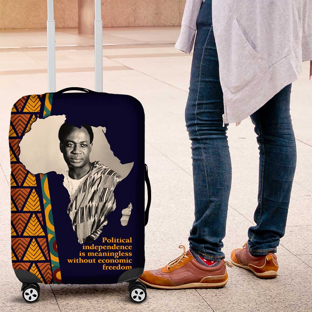 Kwame Nkrumah Ghana Luggage Cover African Map Pattern Design and ...