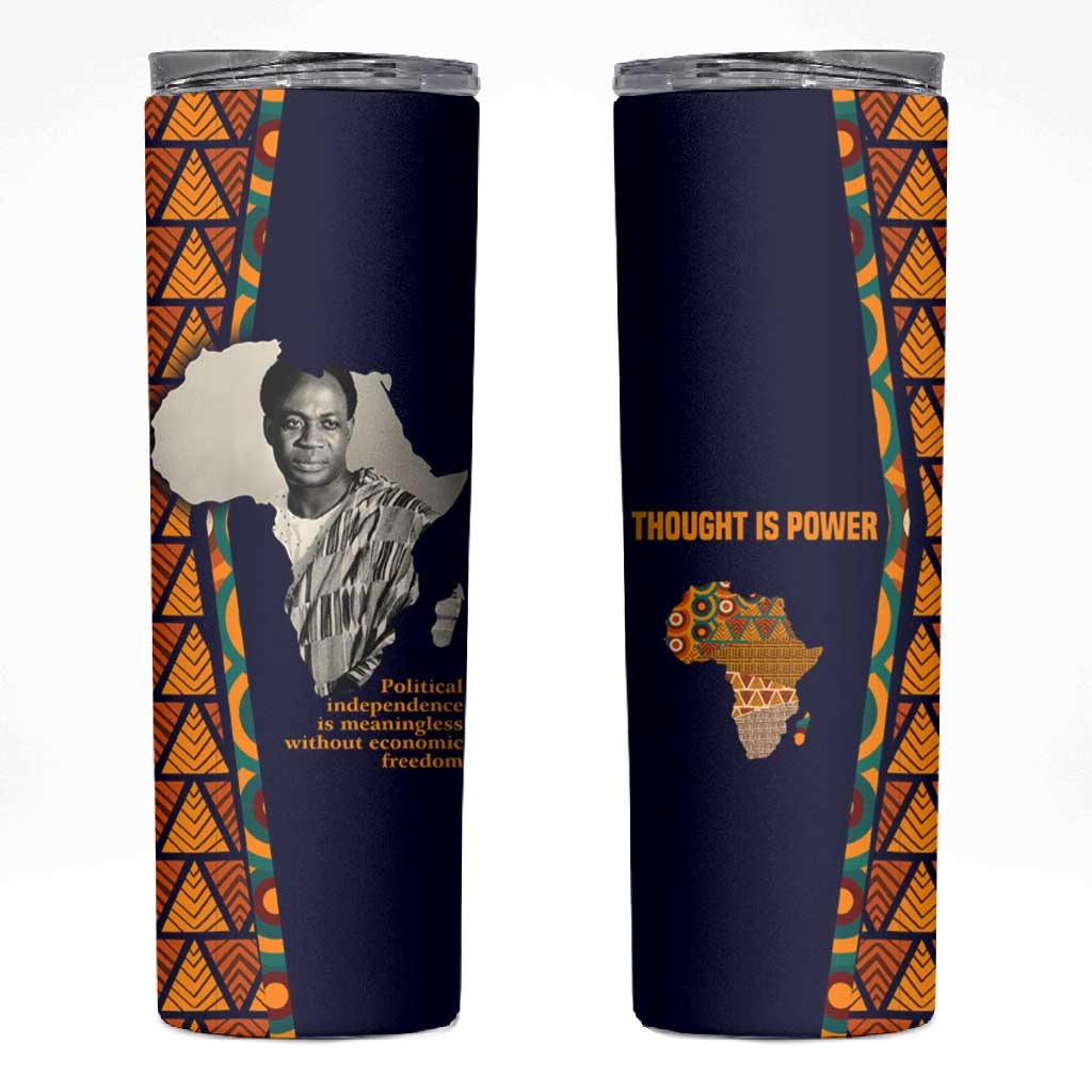 Kwame Nkrumah Ghana Skinny Tumbler African Map Pattern Design and ...