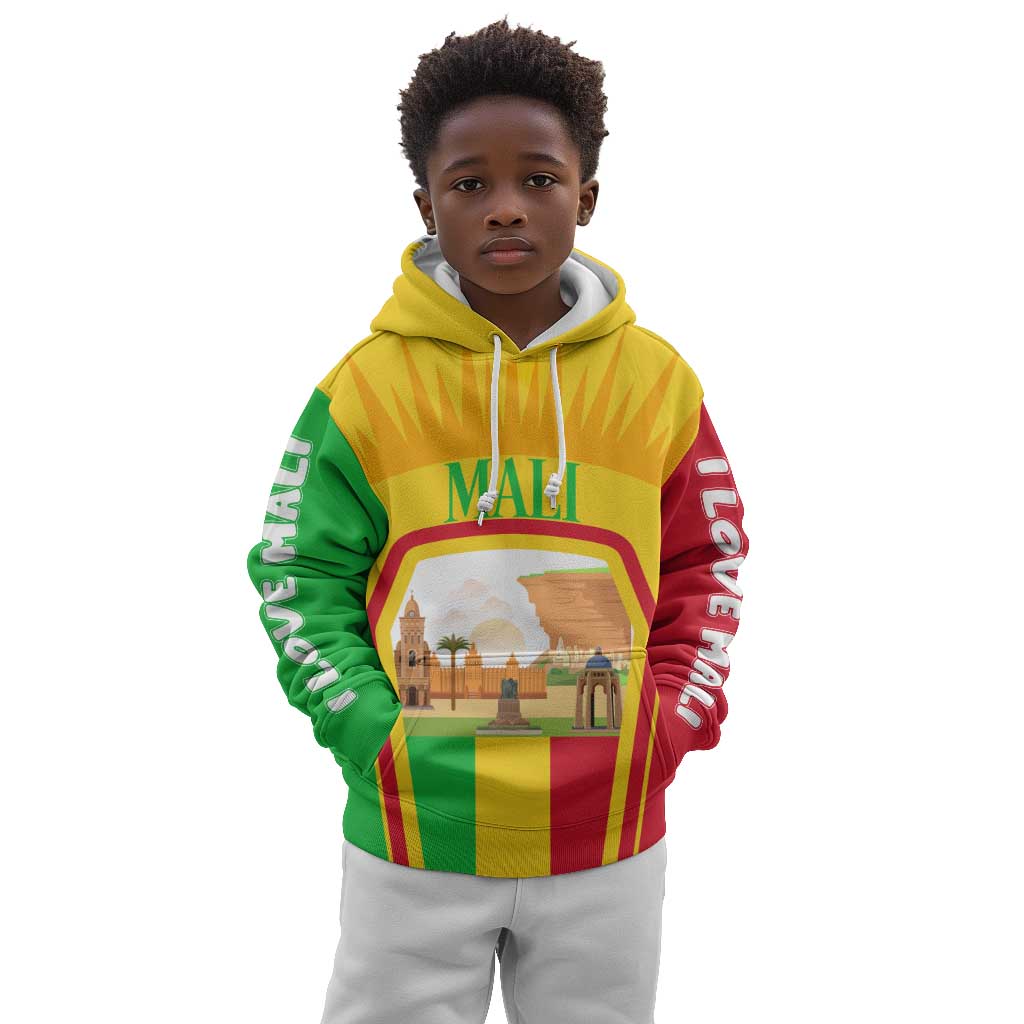 I Love Mali Kid Hoodie Famous Tourist Destinations by AfricanPride