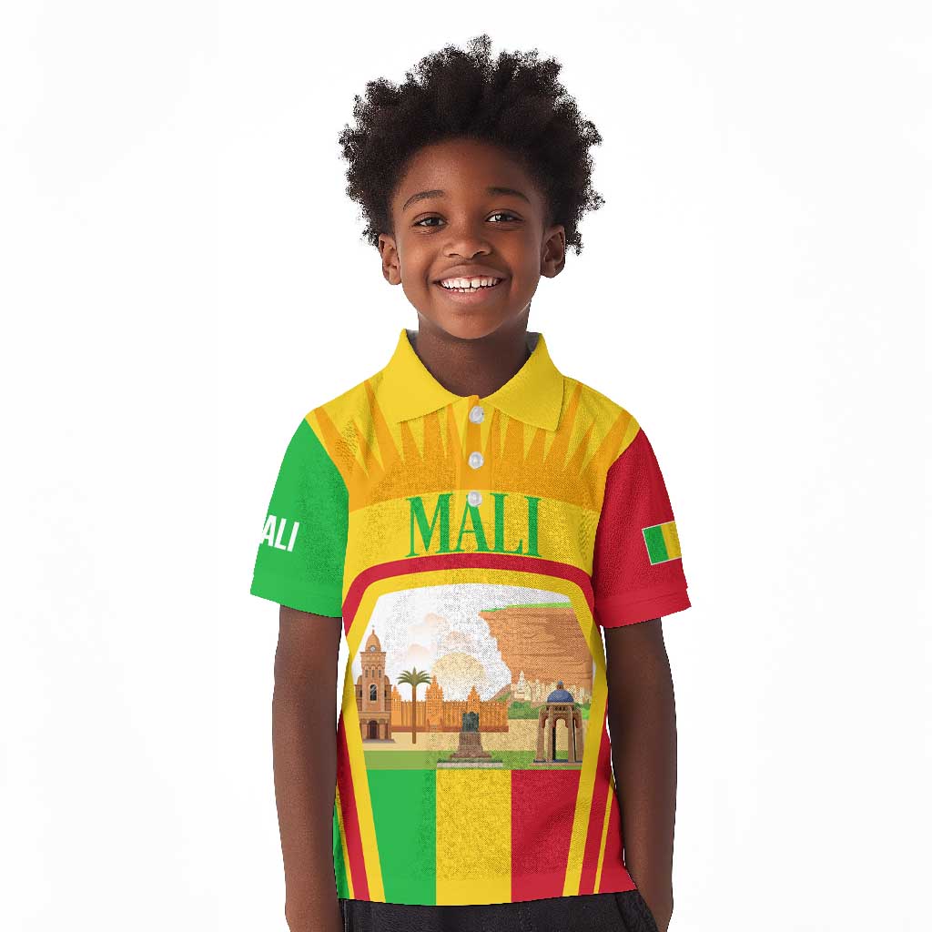 I Love Mali Kid Polo Shirt Famous Tourist Destinations by AfricanPride