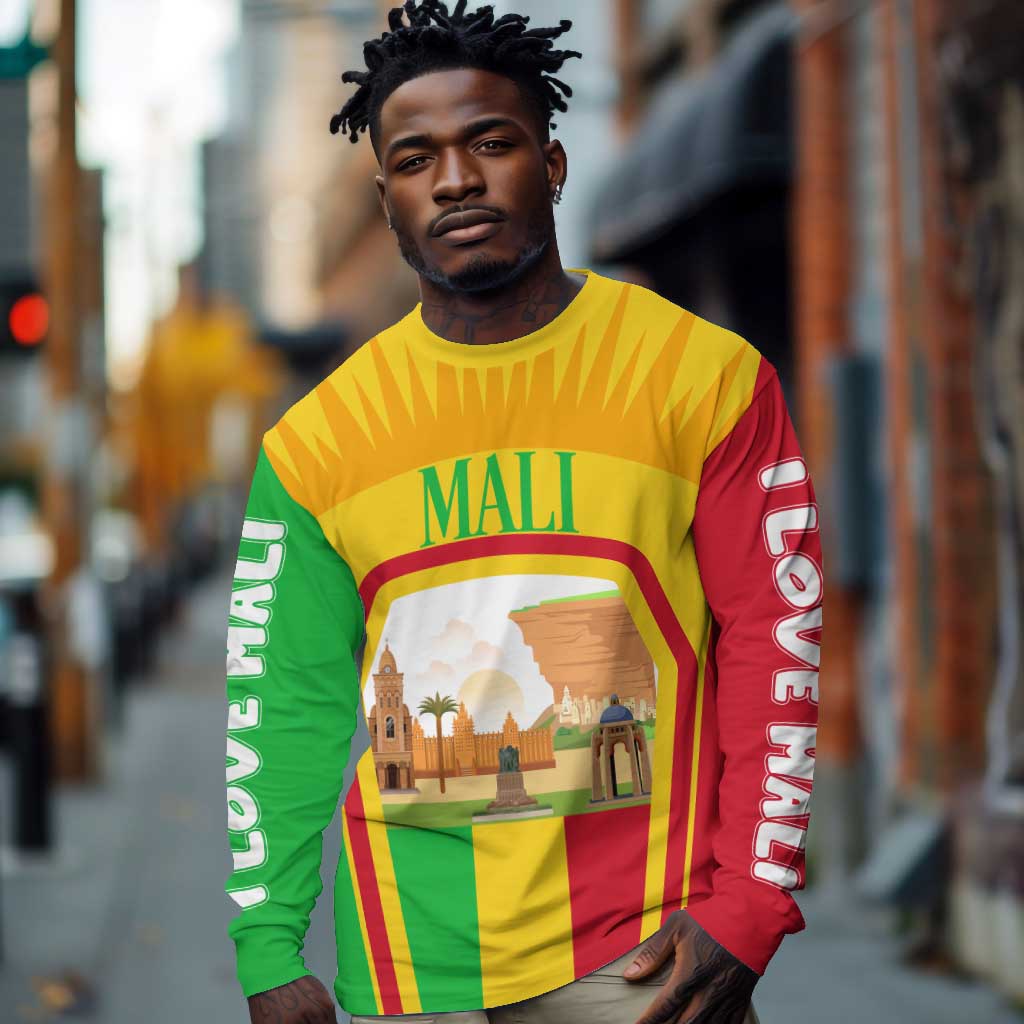 I Love Mali Long Sleeve Shirt Famous Tourist Destinations by AfricanPride