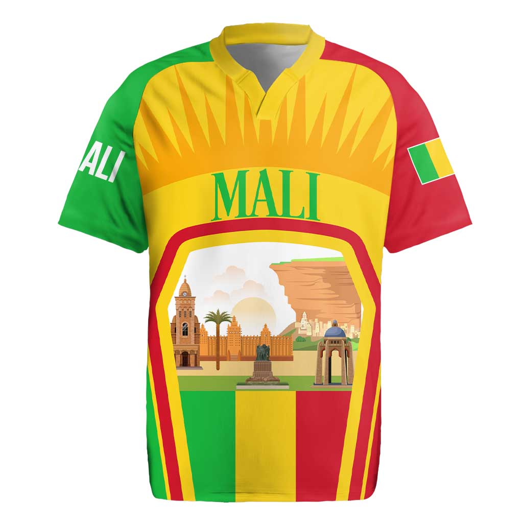 I Love Mali Rugby Jersey Famous Tourist Destinations by AfricanPride