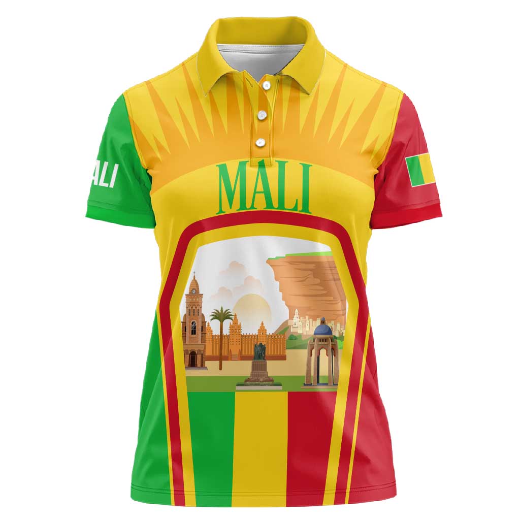 I Love Mali Women Polo Shirt Famous Tourist Destinations by AfricanPride