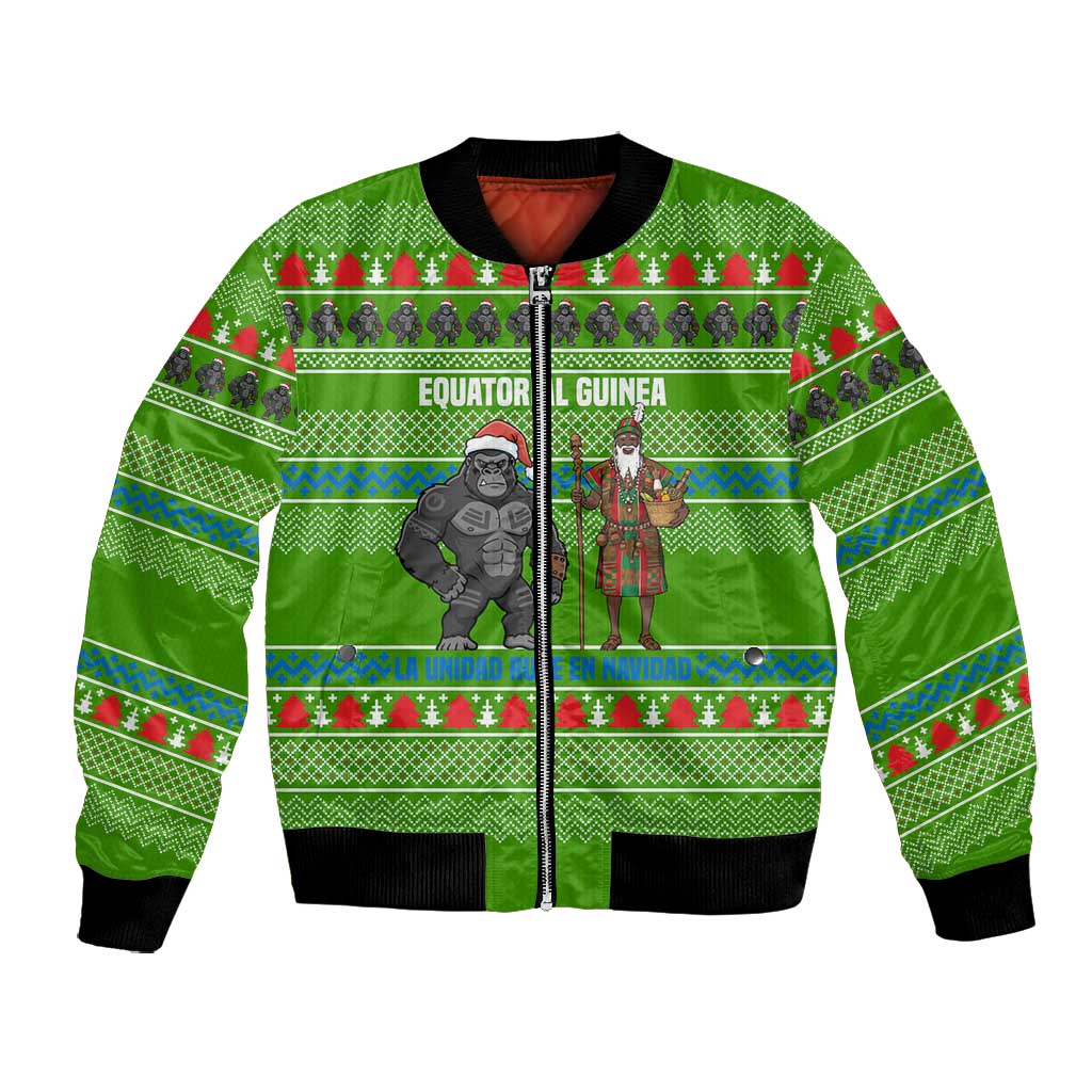 Equatorial Guinea Christmas Bomber Jacket Santa Gorilla Gift Basket by ...