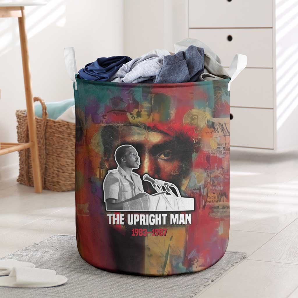 Thomas Sankara Burkina Faso Laundry Basket with Bold Portrait and The ...