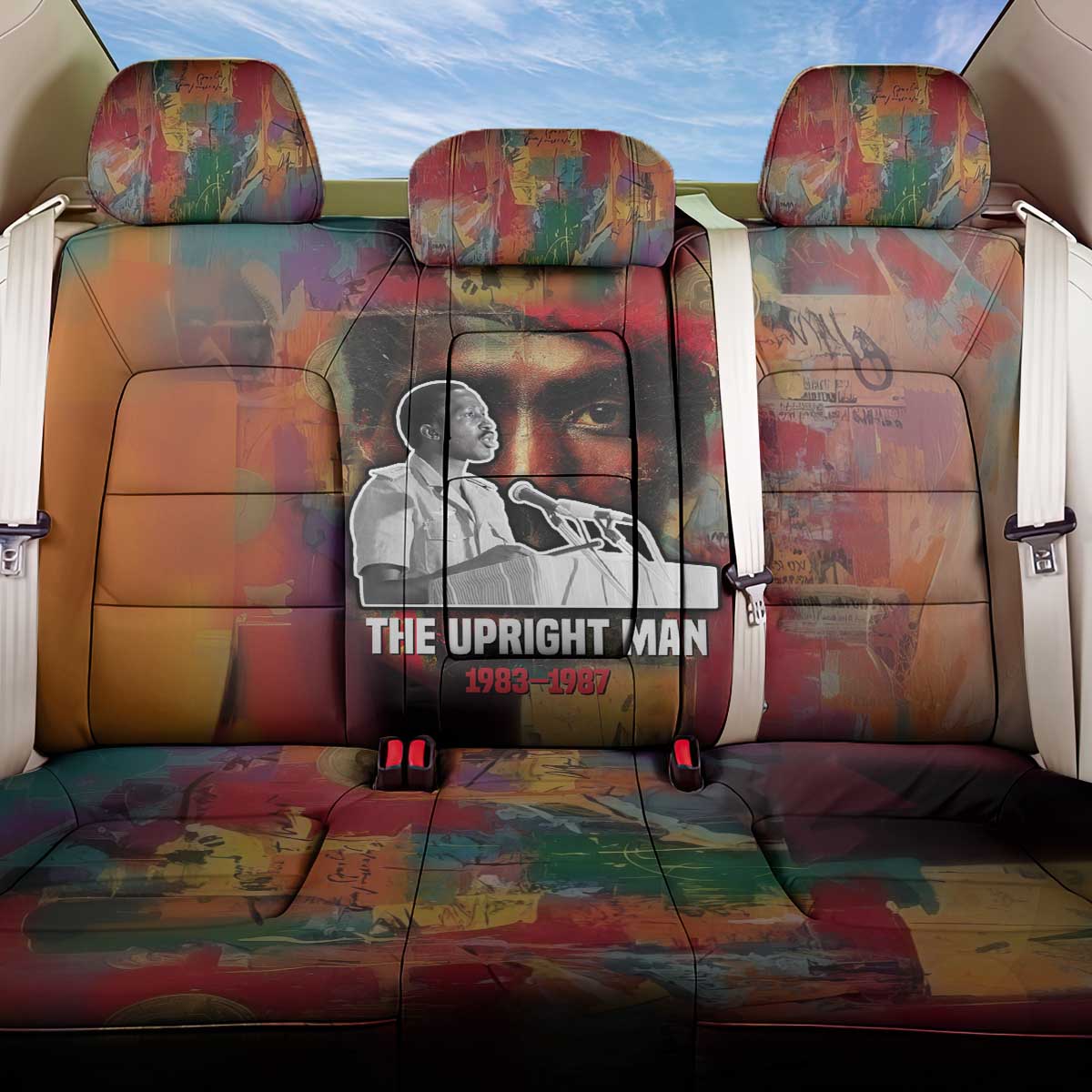 Thomas Sankara Burkina Faso Back Car Seat Cover with Bold Portrait and ...