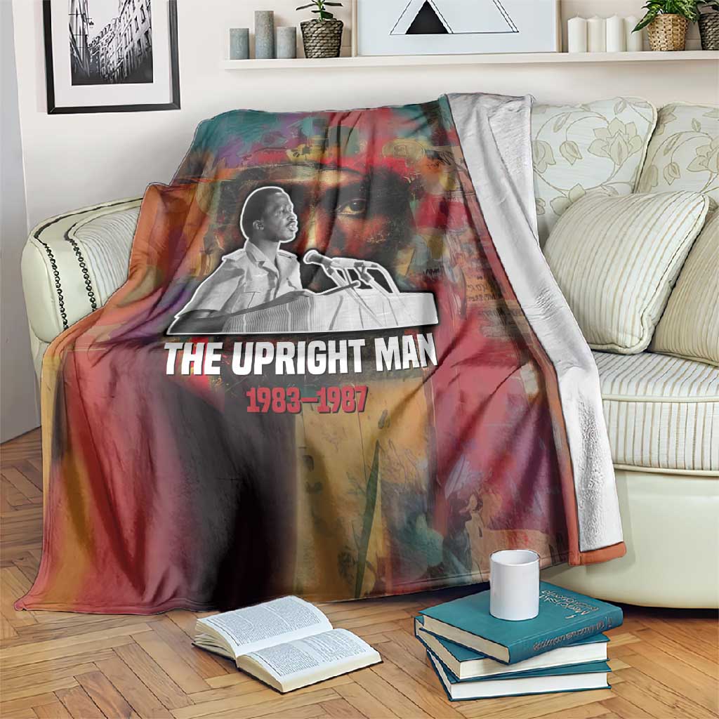 Thomas Sankara Burkina Faso Blanket with Bold Portrait and The Upright ...