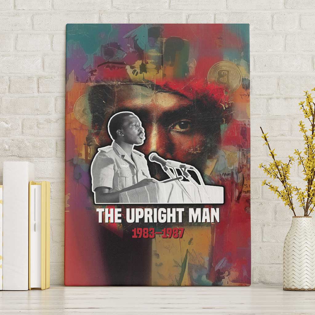Thomas Sankara Burkina Faso Canvas Wall Art with Bold Portrait and The ...