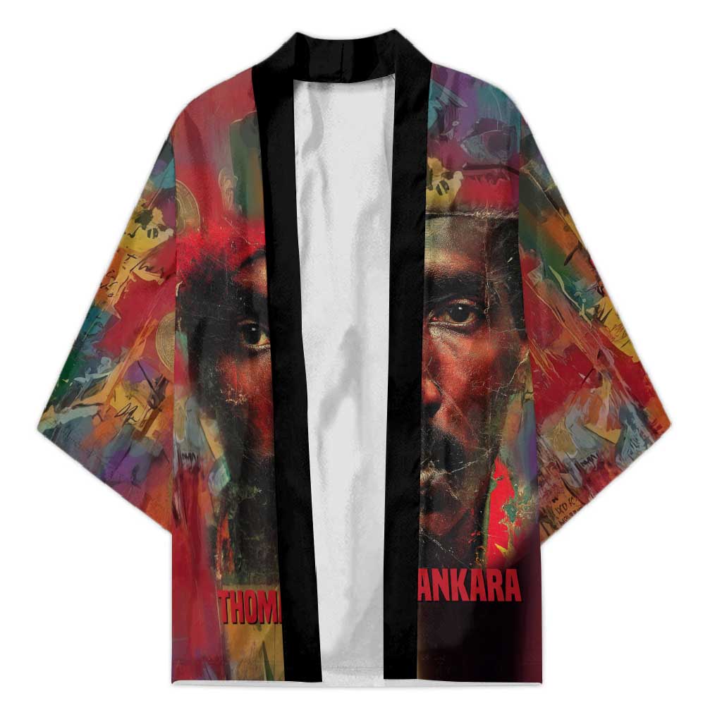 Thomas Sankara Burkina Faso Kimono with Bold Portrait and The Upright ...