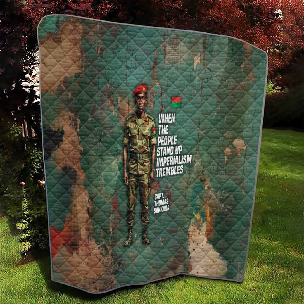 Burkina Faso Thomas Sankara Quilt with Military Stance and Anti ...