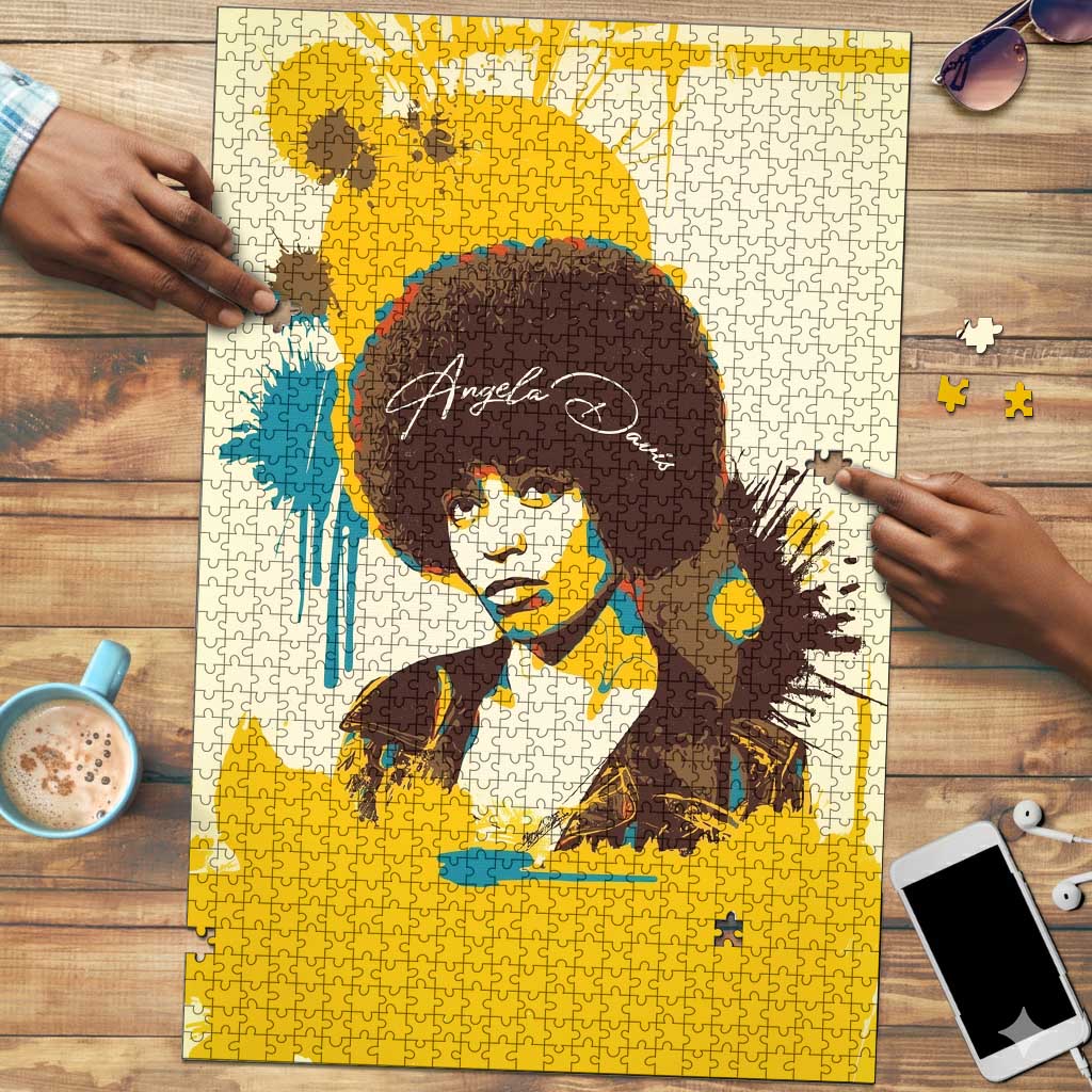 Angela Davis Puzzle Bold Pop Art Style Freedom Is a Constant Struggle ...