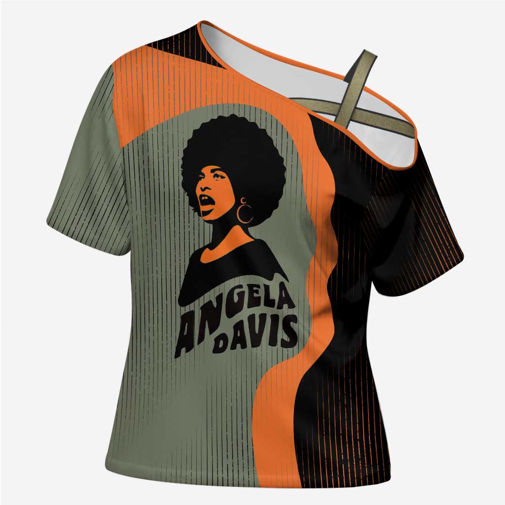 Angela Davis Cross Shoulder Shirt Retro Graphic Design I Am Changing ...
