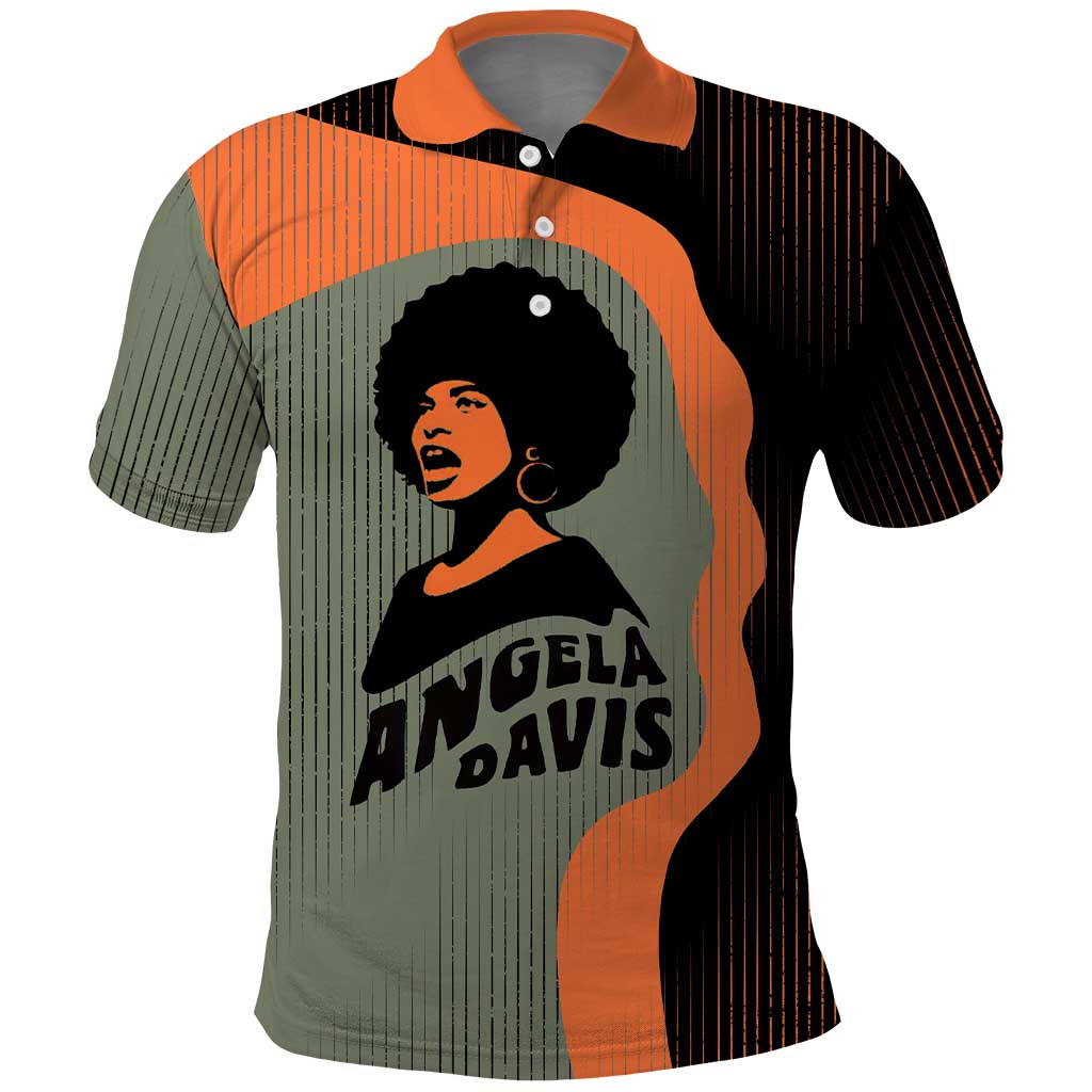Angela Davis Polo Shirt Retro Graphic Design I Am Changing the Things I ...