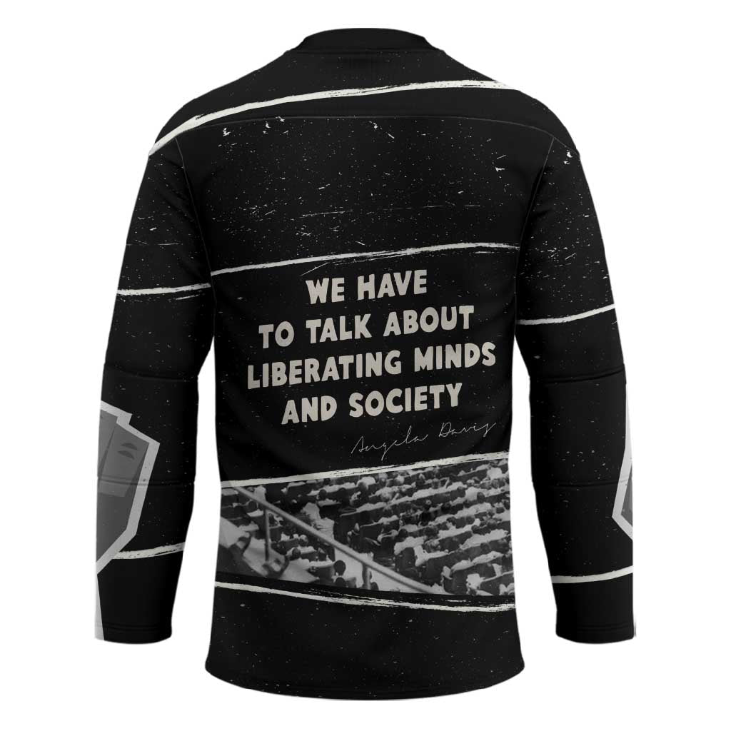 Angela Davis Hockey Jersey Protest Design Liberating Minds and Society ...