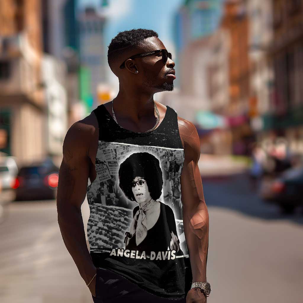 Angela Davis Men Tank Top Protest Design Liberating Minds and Society ...