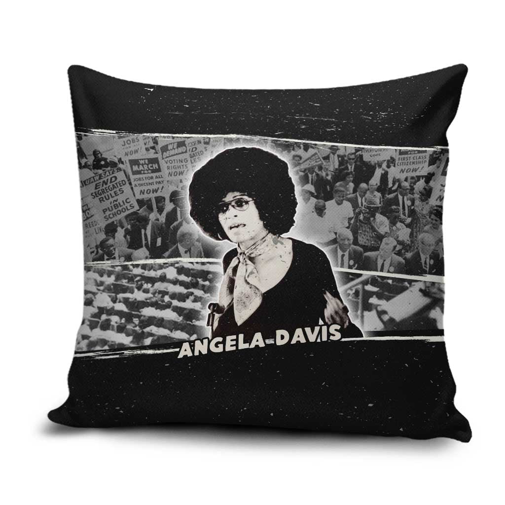Angela Davis Pillow Cover Protest Design Liberating Minds and Society ...