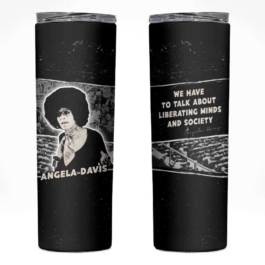 Angela Davis Skinny Tumbler Protest Design Liberating Minds and Society ...
