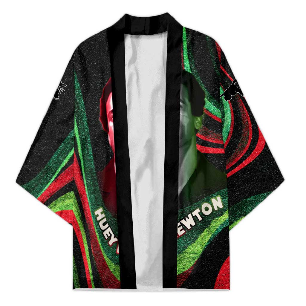 Huey P. Newton Kimono Swirl Design Black Panther Party Symbol ...