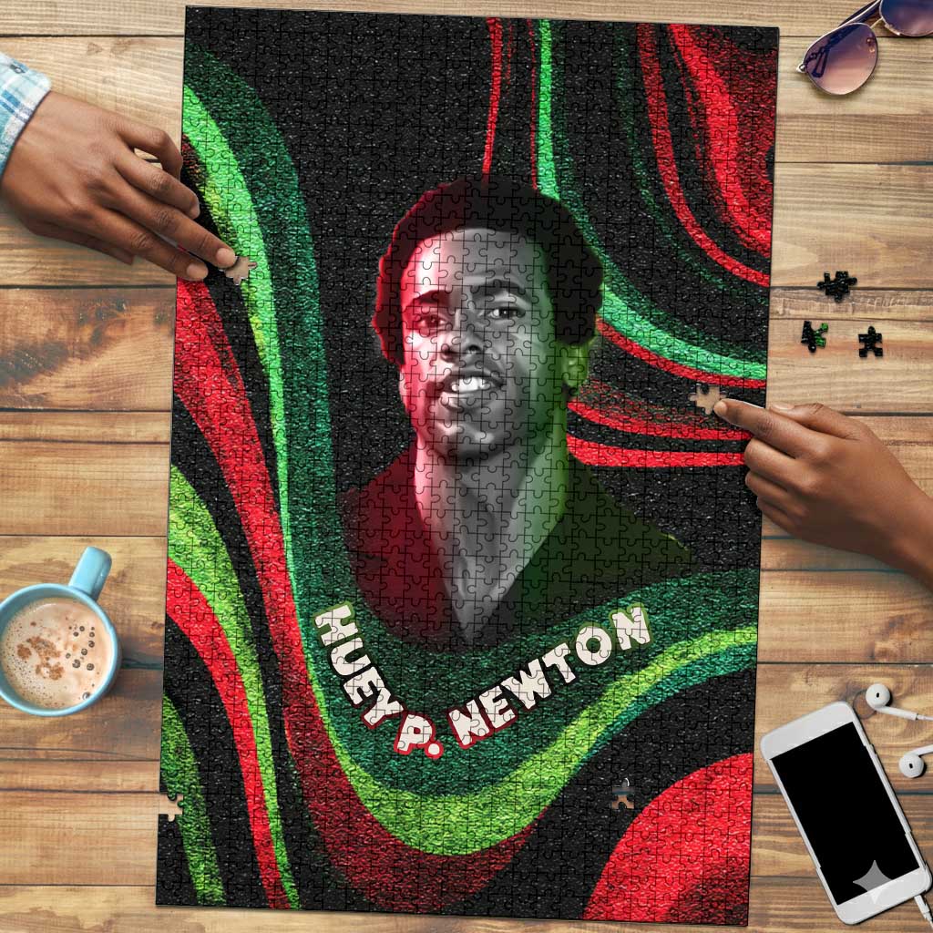 Huey P. Newton Puzzle Swirl Design Black Panther Party Symbol ...