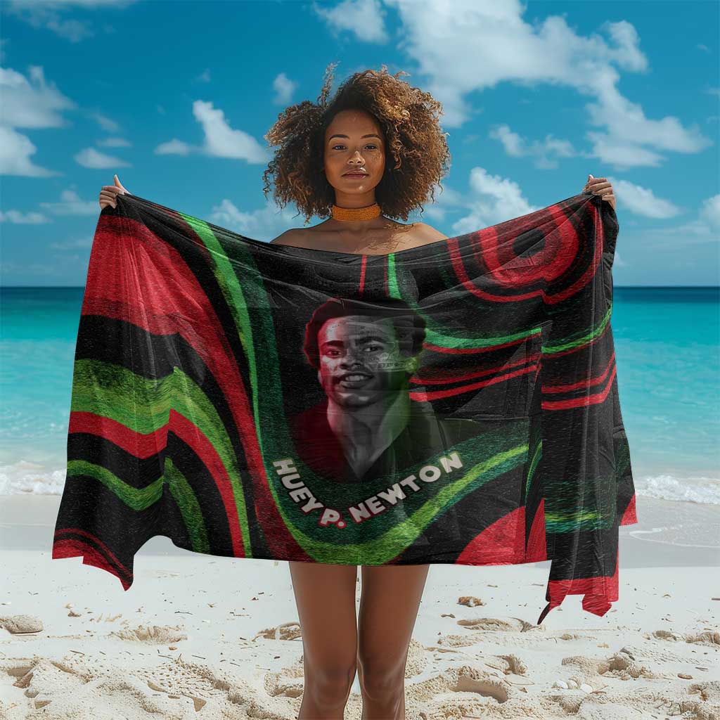 Huey P. Newton Sarong Swirl Design Black Panther Party Symbol ...