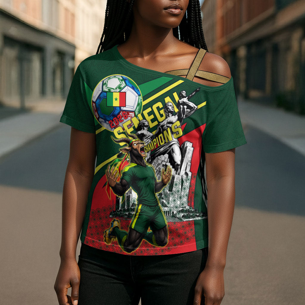 Custom Senegal Champions Football 2026 Cross Shoulder Shirt Teranga ...