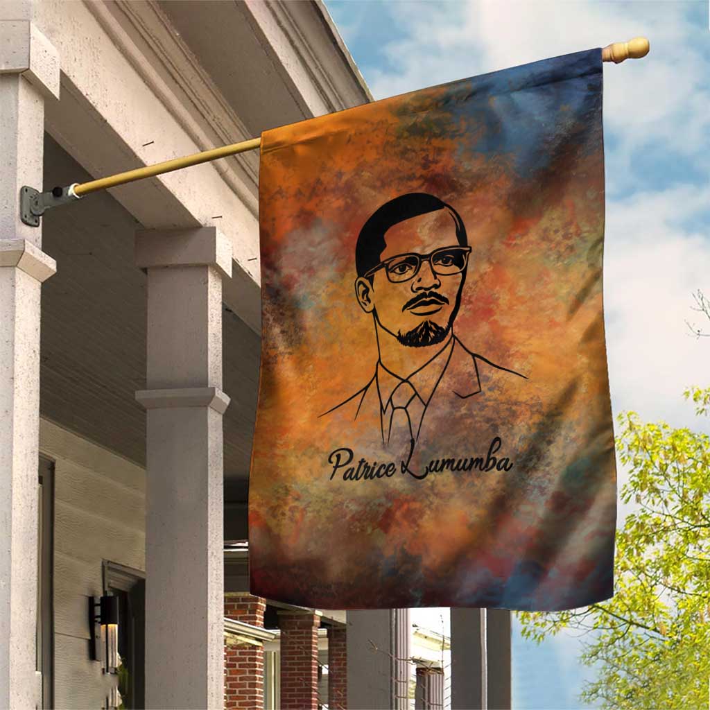 Patrice Lumumba Garden Flag with Line Art Portrait and Truth Cannot Be ...