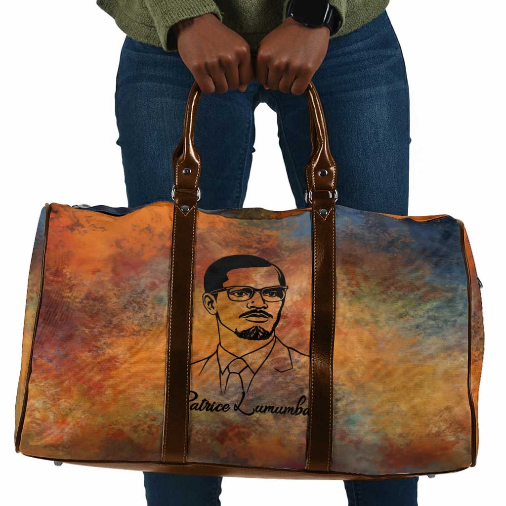 Patrice Lumumba Travel Bag with Line Art Portrait and Truth Cannot Be ...