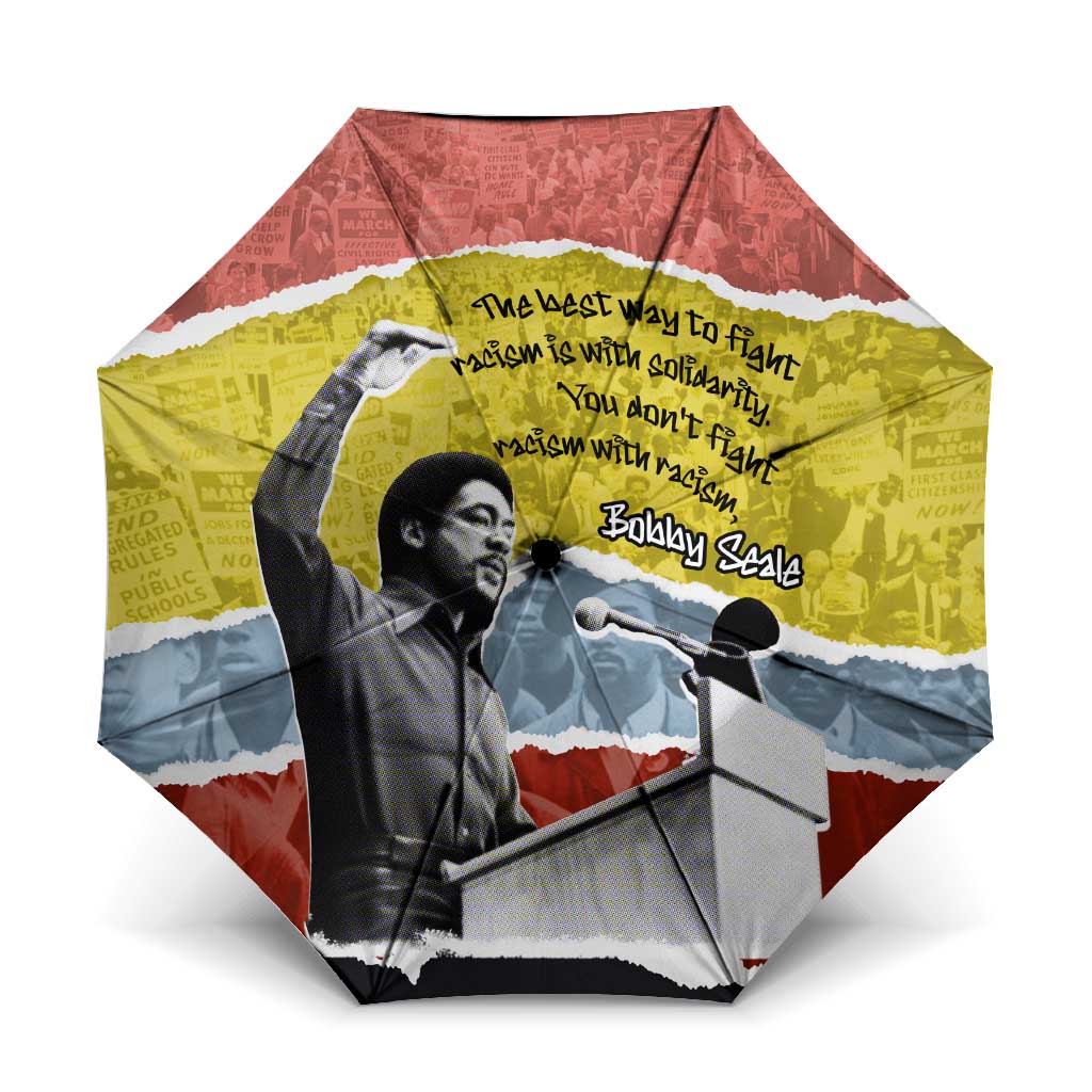 Bobby Seale Umbrella Torn Paper Collage Design Solidarity Quote ...