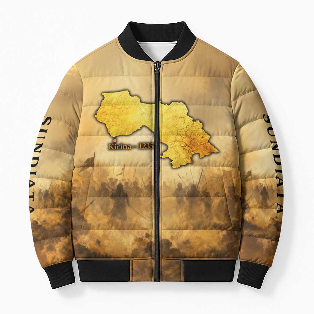 Sundiata Keita Bomber Puffer Jacket with Kirina 1235 Battle Map ...