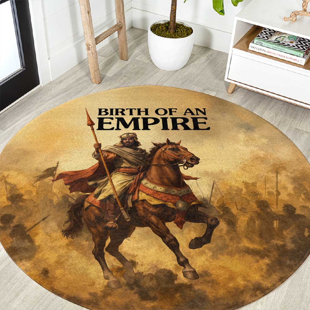 Sundiata Keita Round Carpet with Kirina 1235 Battle Map, Horseback ...