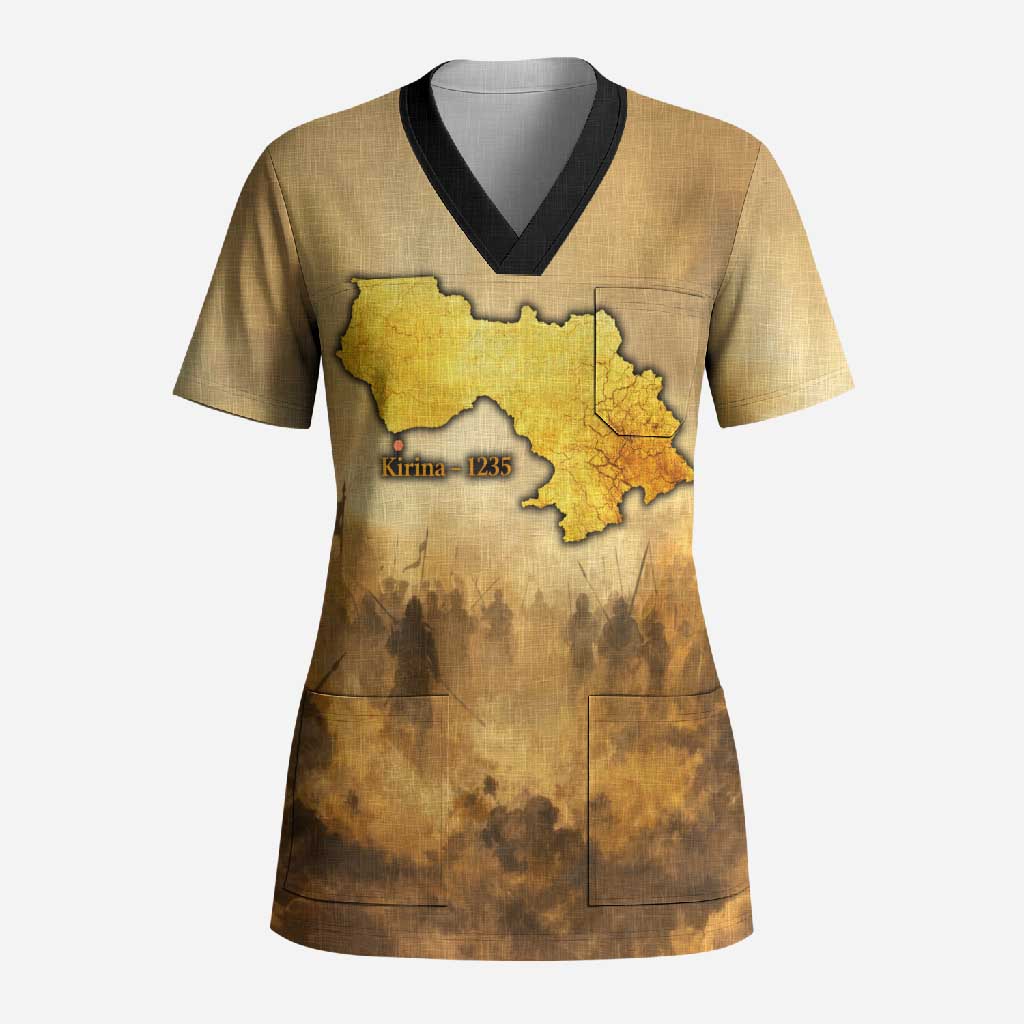 Sundiata Keita Scrub Top with Kirina 1235 Battle Map, Horseback Warrior ...