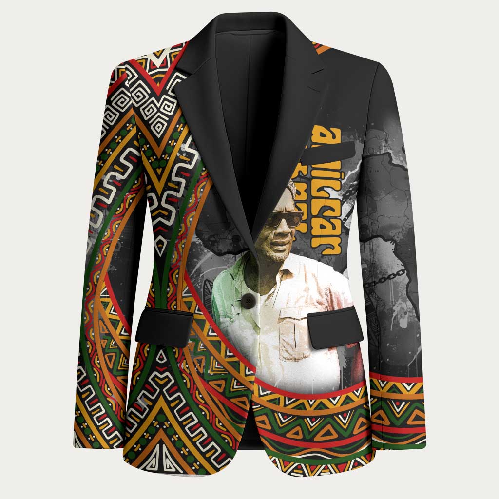 Amilcar Cabral Blazer African Map with Chains Freedom Theme ...