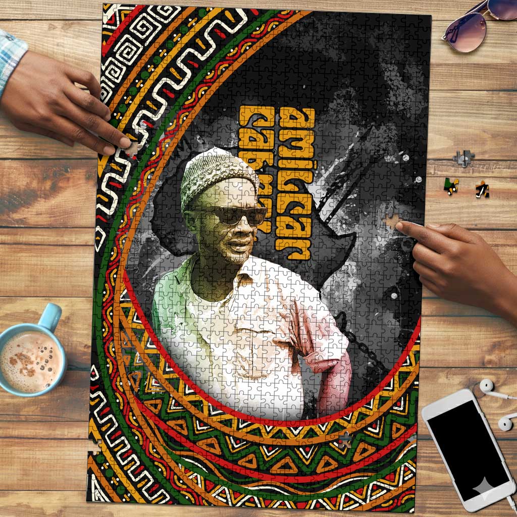 Amilcar Cabral Puzzle African Map with Chains Freedom Theme ...