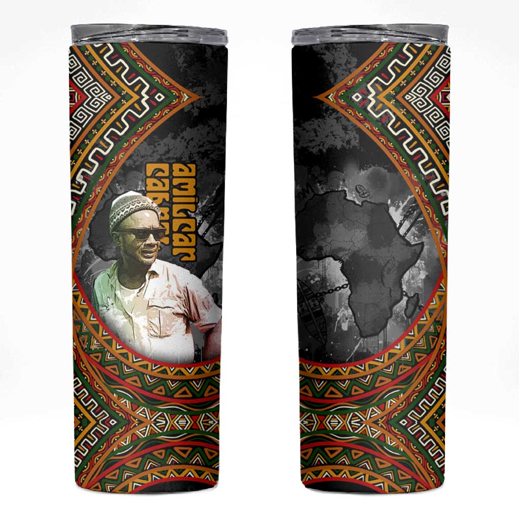 Amilcar Cabral Skinny Tumbler African Map with Chains Freedom Theme ...