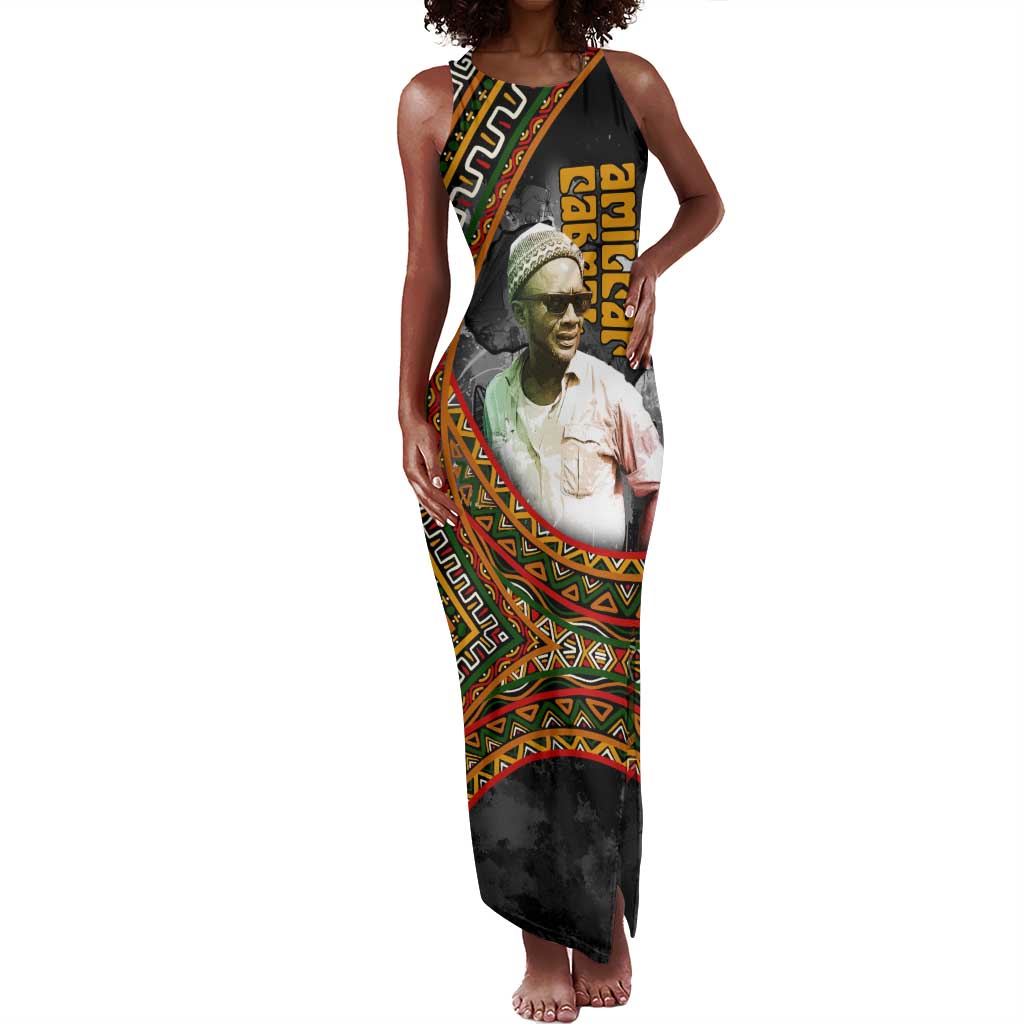 Amilcar Cabral Tank Maxi Dress African Map with Chains Freedom Theme ...