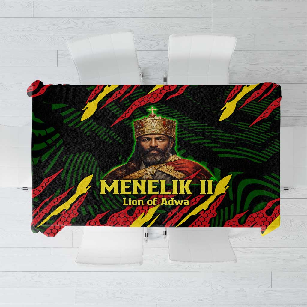 Menelik II Tablecloth with Lion of Adwa Title, Battle of Adwa 1896 ...