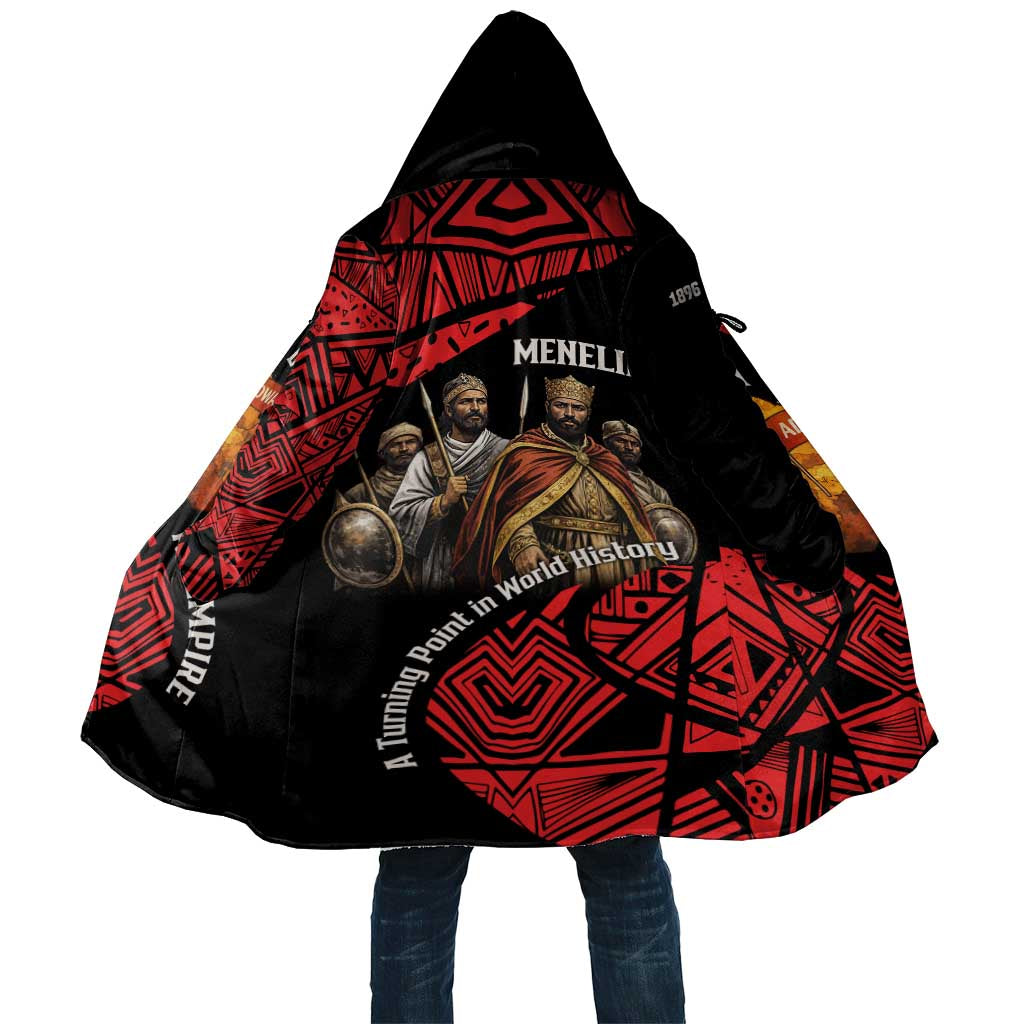 Menelik II Cloak with Adwa Victory Map, Africa Defeated an Empire Text ...