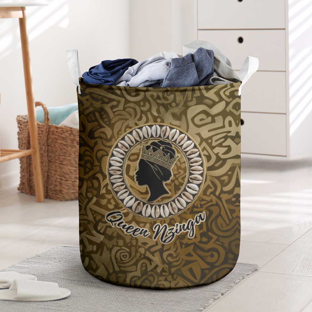 Queen Nzinga Laundry Basket Cowrie Crown Silhouette Royal Power by ...