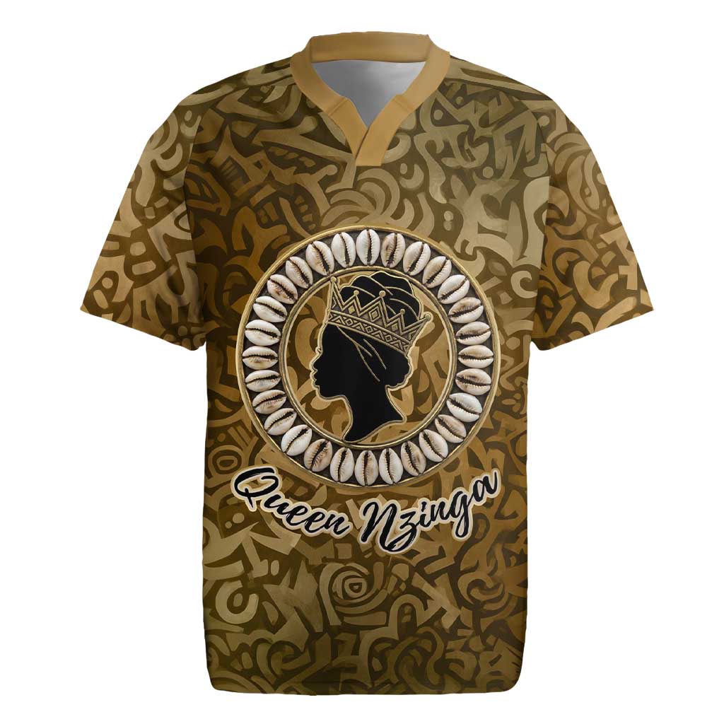 Queen Nzinga Rugby Jersey Cowrie Crown Silhouette Royal Power by ...