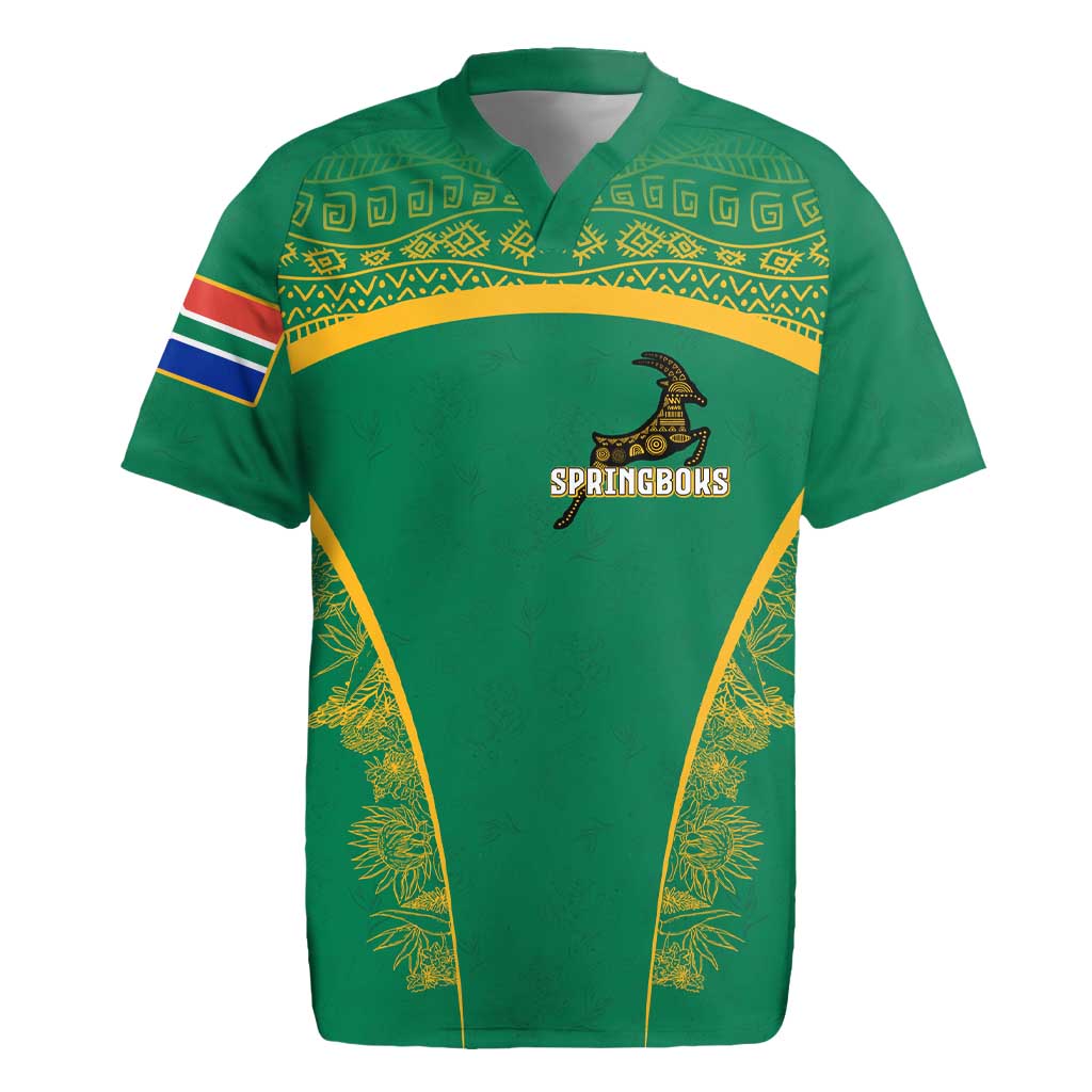 South Africa Springboks Rugby Jersey with Tribal Antelope Design and ...