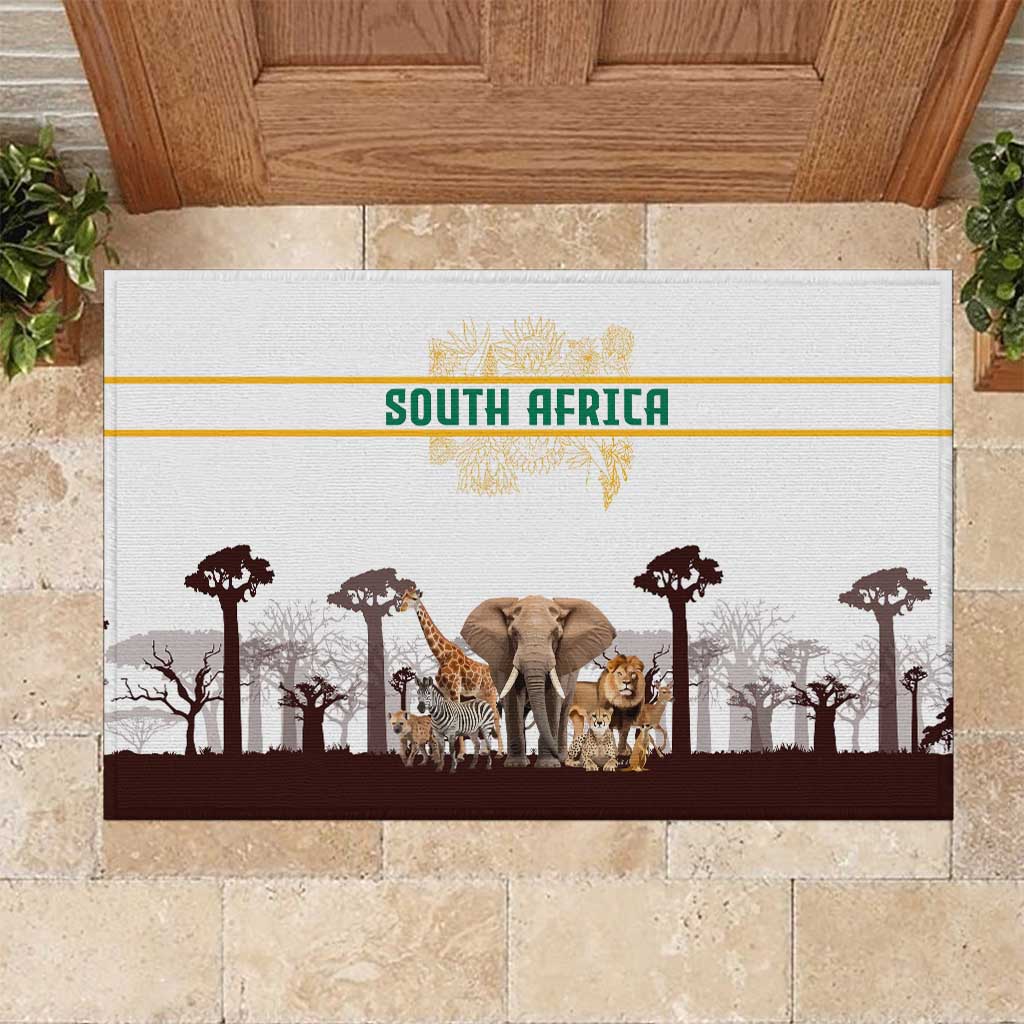 South Africa Wildlife Pride Rubber Doormat Big Five Animals by AfricanPride