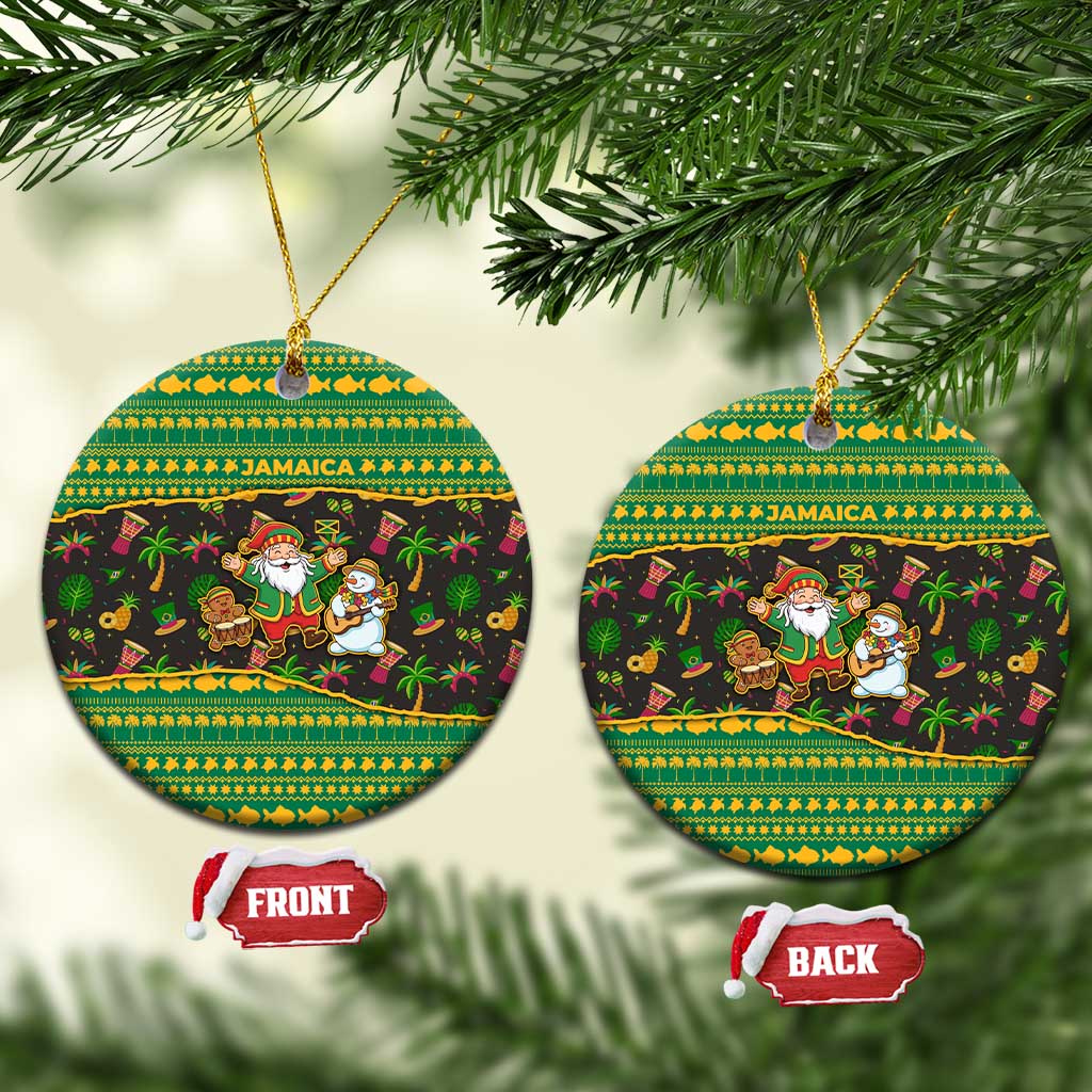 Jamaica Christmas Ceramic Ornament Rasta Santa Snowman Gingerbread ...