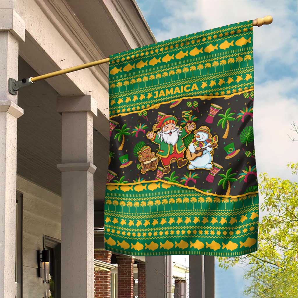 Jamaica Christmas Garden Flag Rasta Santa Snowman Gingerbread Drummer ...