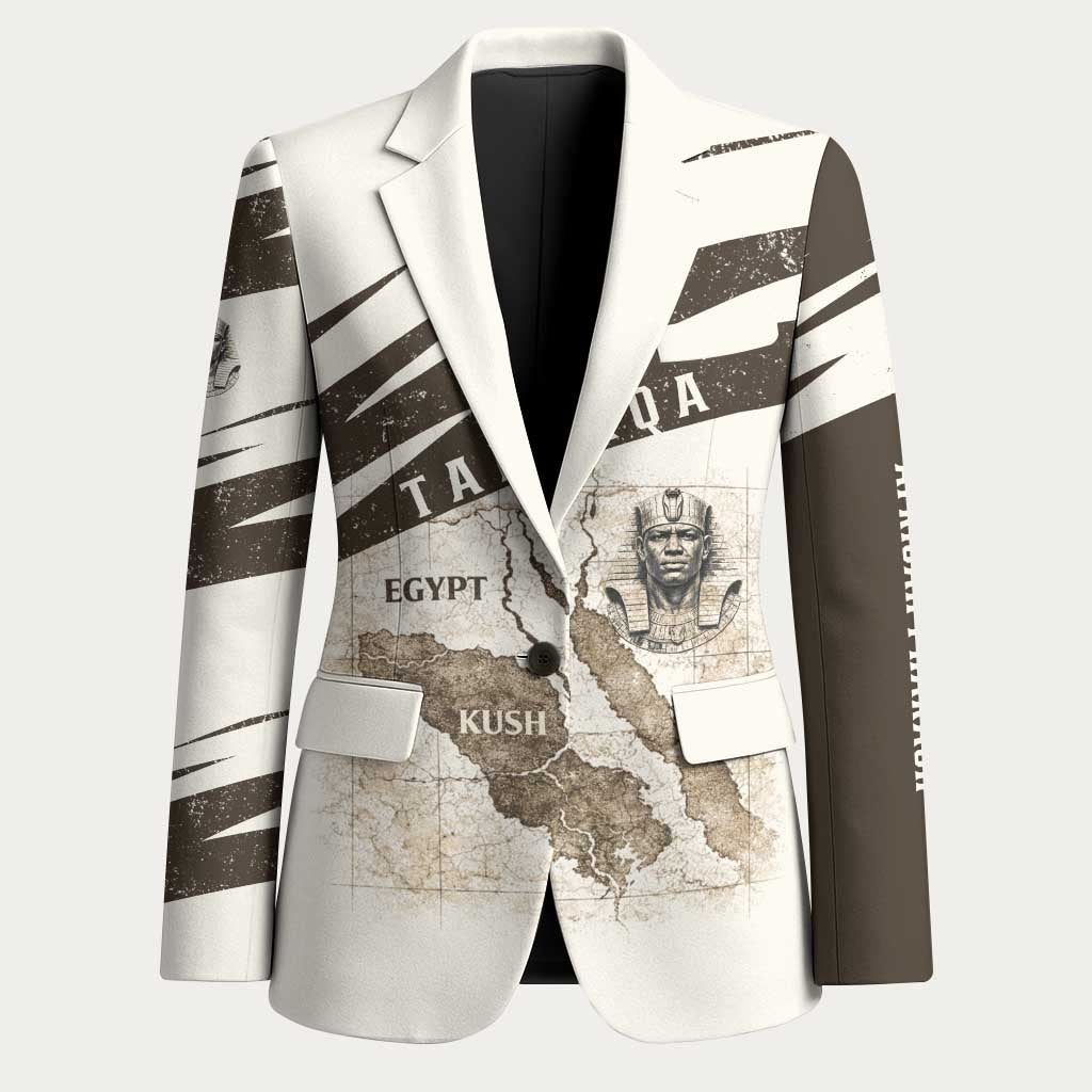 Taharqa Blazer with Ancient Map Illustration, King of Two Lands Title ...