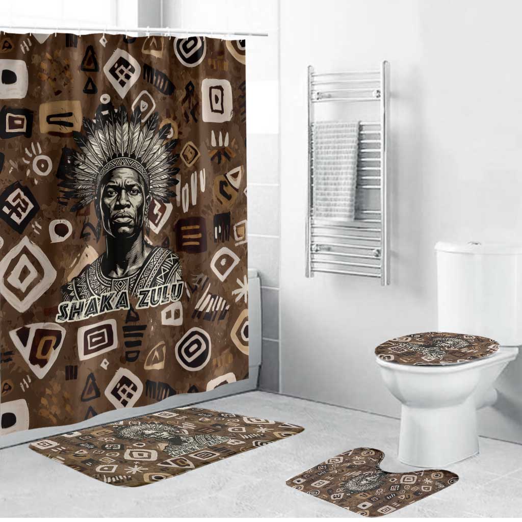 Shaka Zulu Bathroom Set Monochrome Portrait Zulu Kingdom Heritage ...
