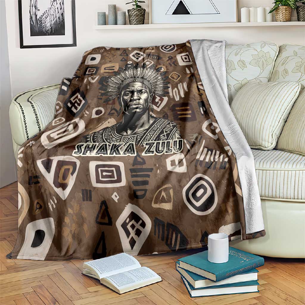 Shaka Zulu Blanket Monochrome Portrait Zulu Kingdom Heritage ...