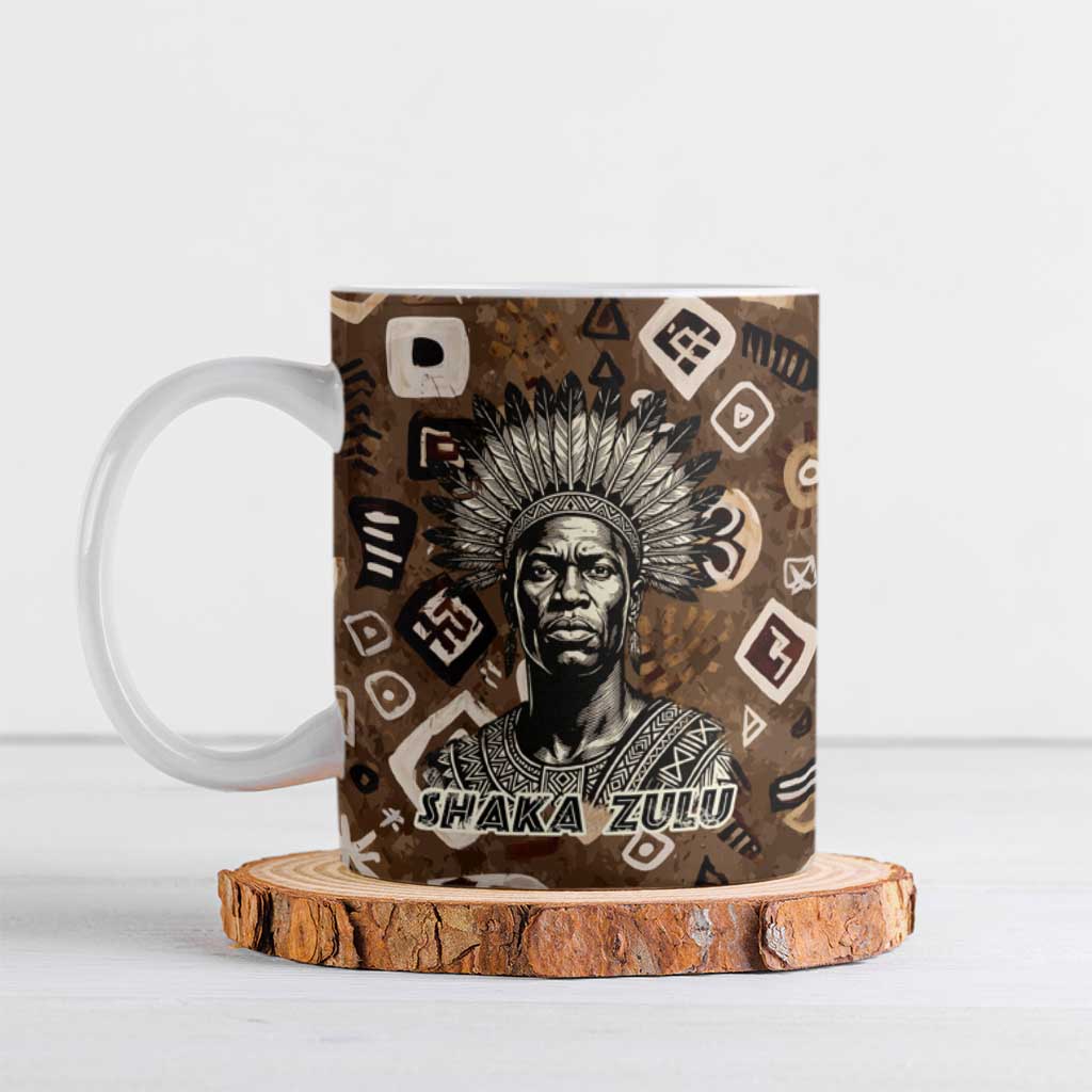 Shaka Zulu Ceramic Mug Monochrome Portrait Zulu Kingdom Heritage ...
