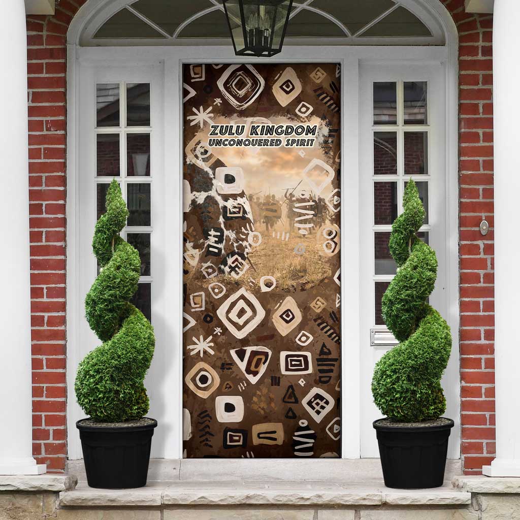 Shaka Zulu Door Cover Monochrome Portrait Zulu Kingdom Heritage ...